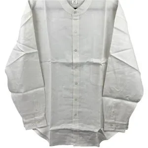 J. Edwards | Shirts | New J Edwards Linen Shirt Mens 2xl White Band ...
